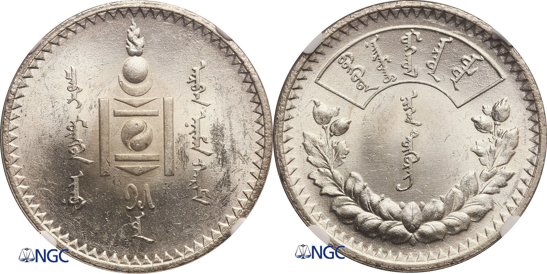 Mongolia Tugrik AH15 / 1925 AD NGC MS 62 | MA-Shops