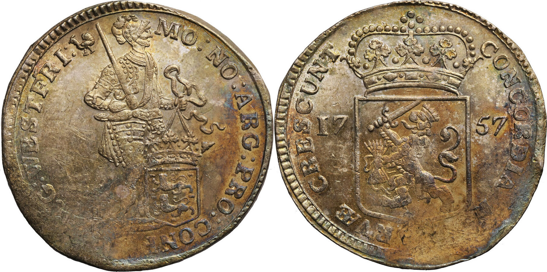 Netherlands - West Friesland Thaler (Zilveren Dukaat) 1757 Fast St | MA ...