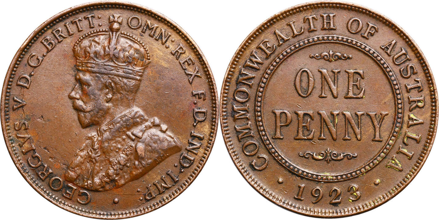 Australia Penny 1923 George V Sehr Schön | MA-Shops
