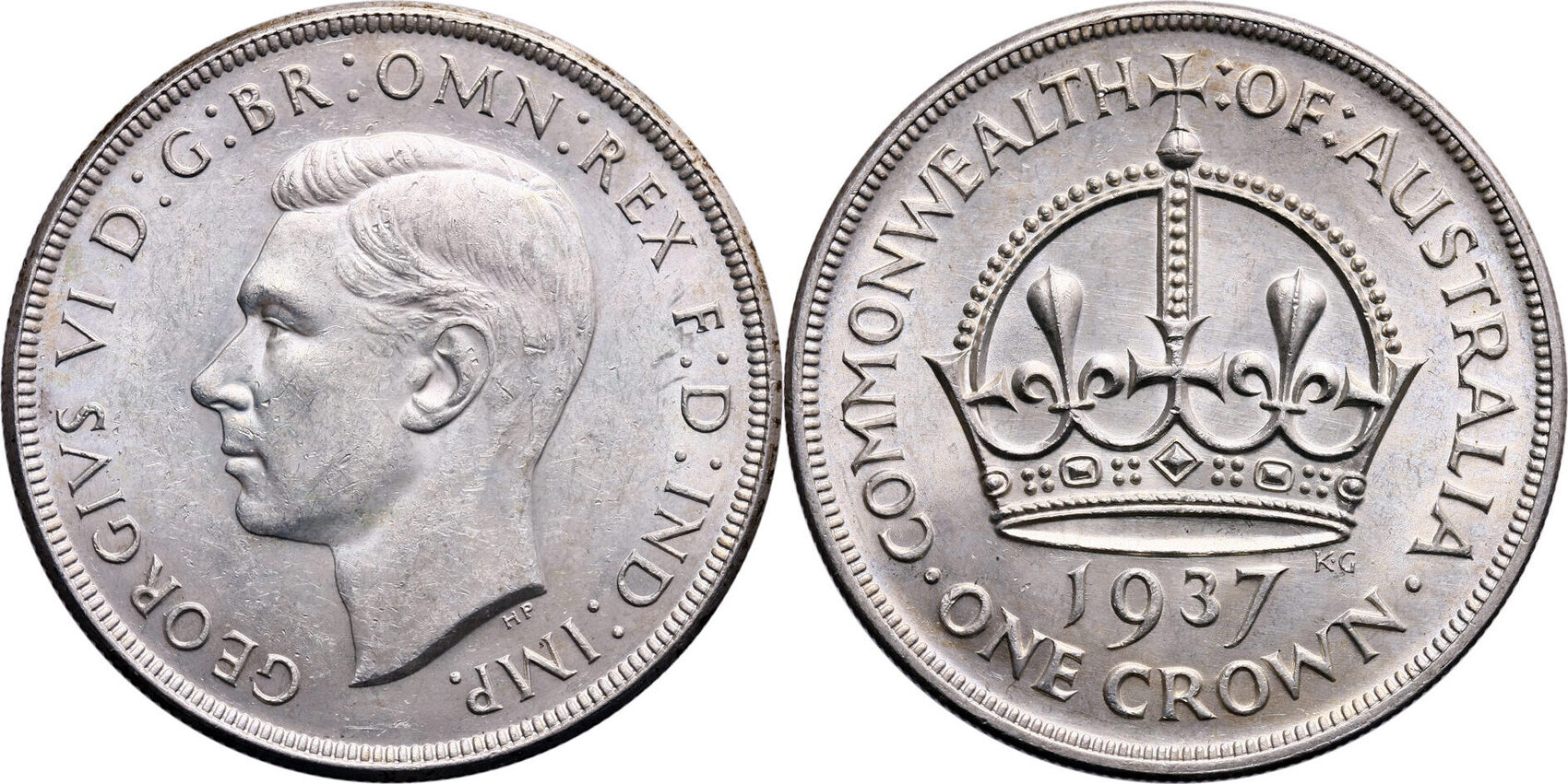 Australia Crown 1937 George VI Fast St/St | MA-Shops