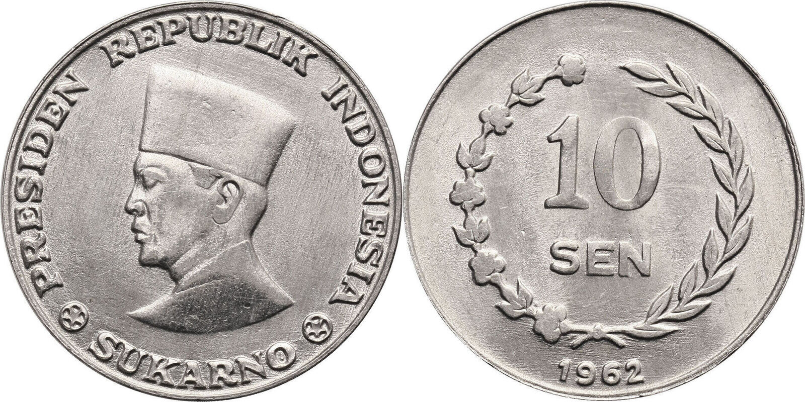 Indonesia, Riau Archipelago 10 Sen 1962 Sukarno (RIAU - KEPULAUAN) fast St | MA-Shops