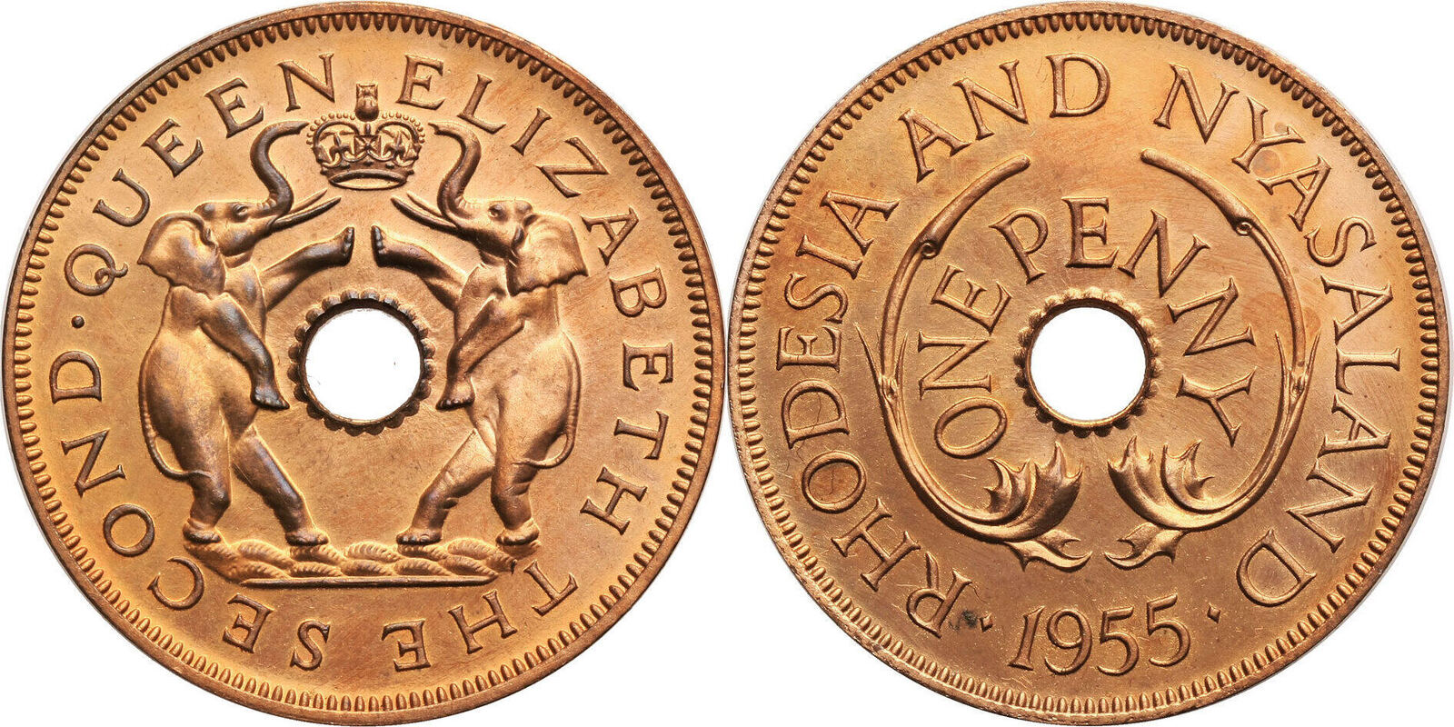 Rhodesia & Nyasaland Penny 1955 PP | MA-Shops