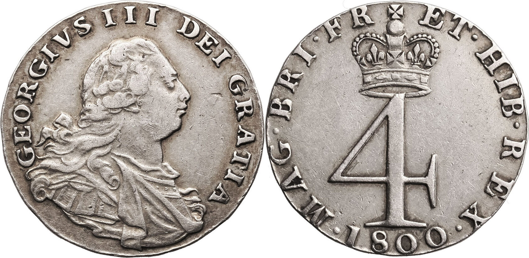 Great Britain 4 Pence 1800 George III Sehr Schön | MA-Shops