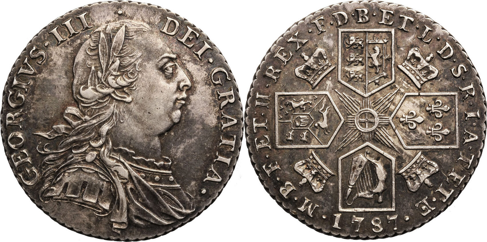 Great Britain Shilling 1787 George III vz-St | MA-Shops