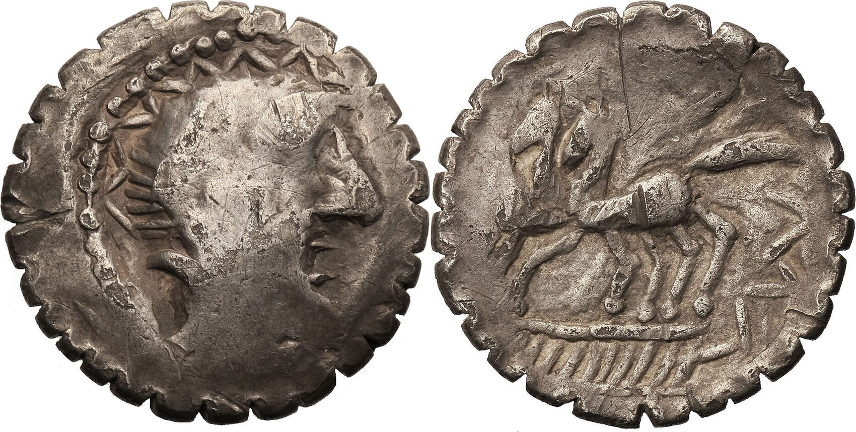 Imitations of Roman Republican AR Denarius Late 1st century B.C. East ...