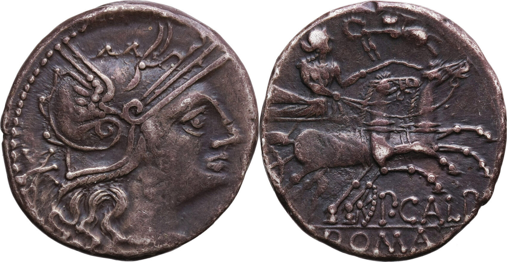 The Roman Republic AR Denarius 133 BC Publius Calpurnius Sehr Schön ...