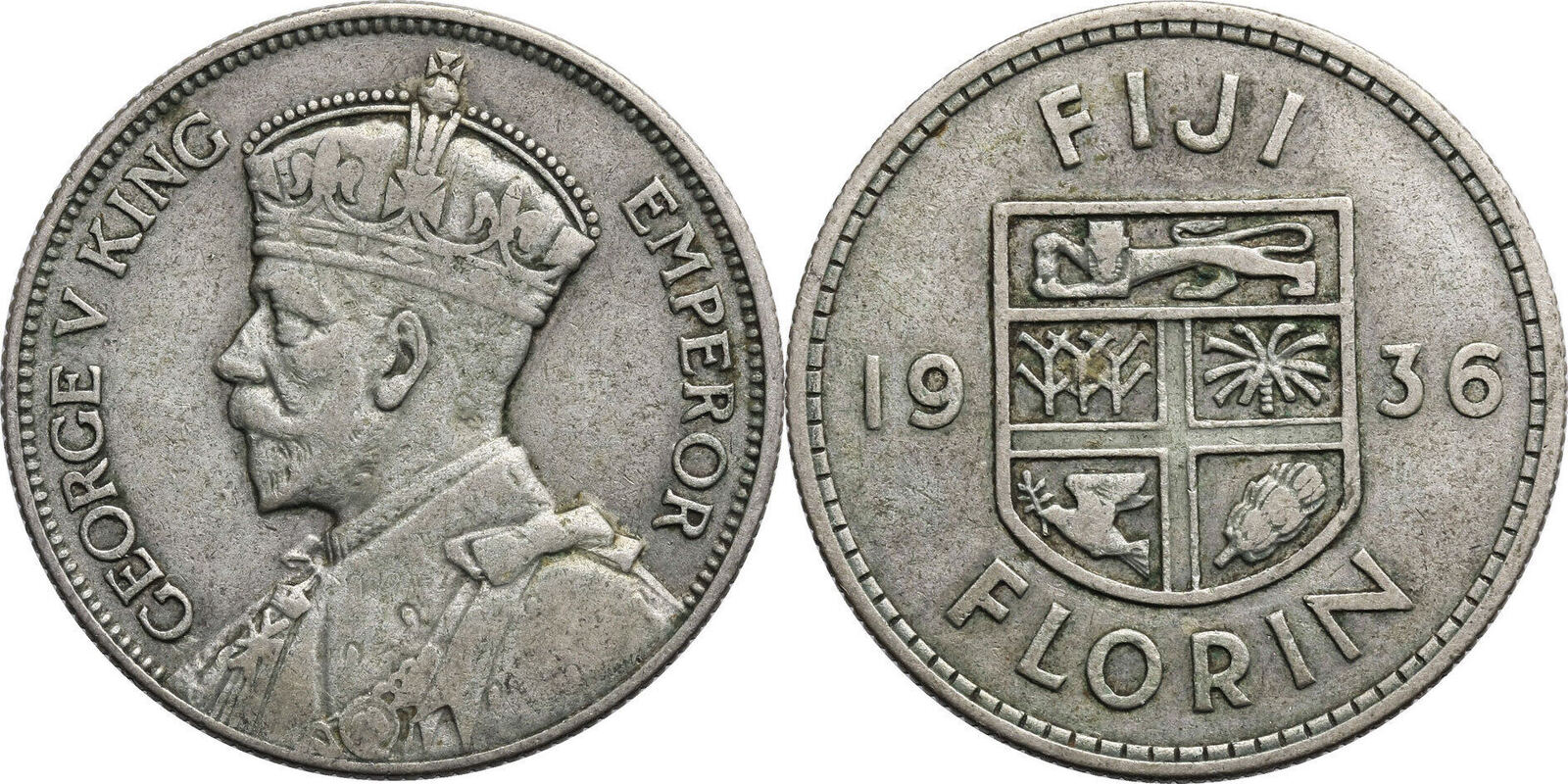 Fiji Florin 1936 George V Sehr Schön | MA-Shops