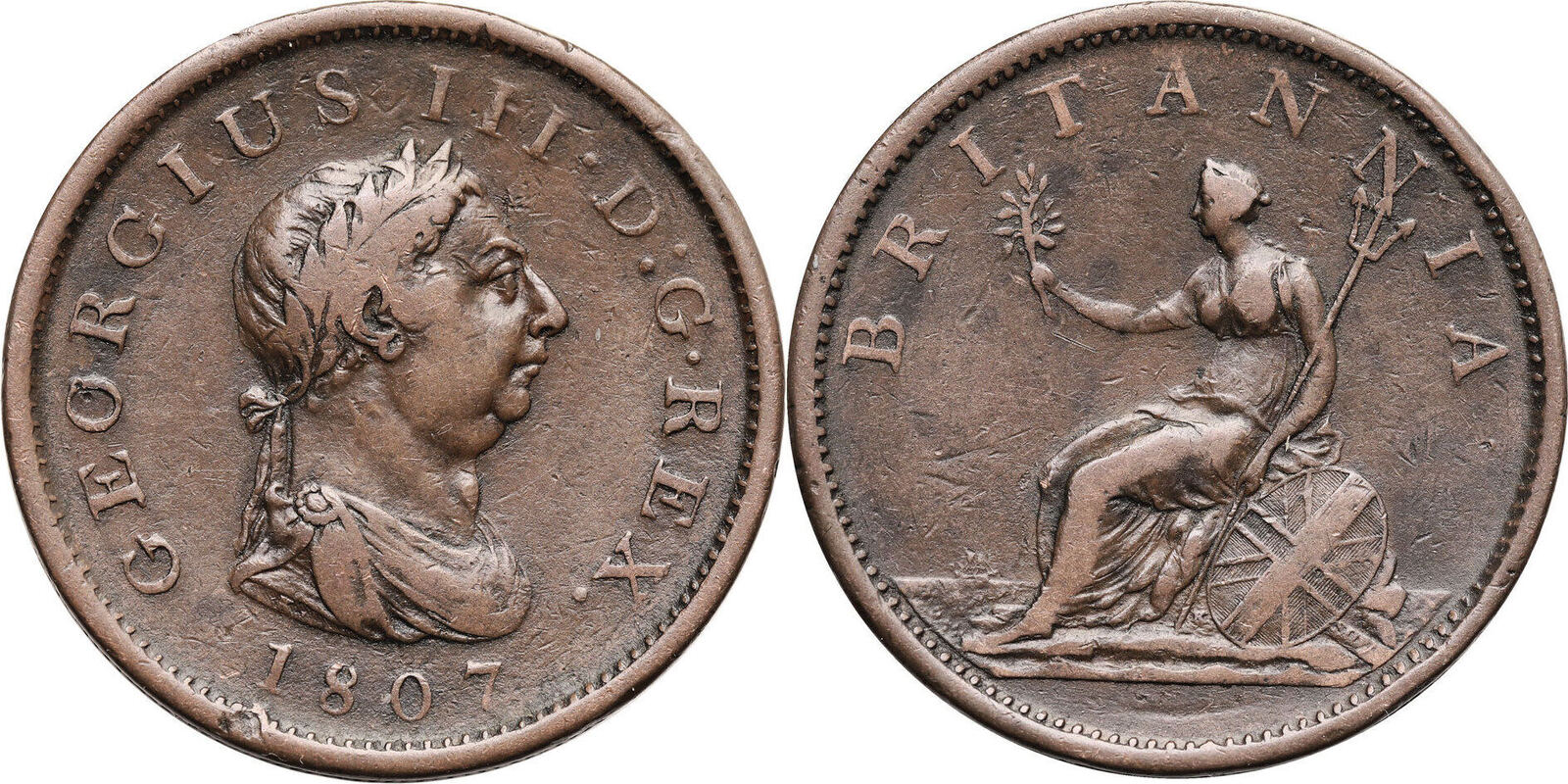 Great Britain Penny 1807 George III Sehr Schön | MA-Shops