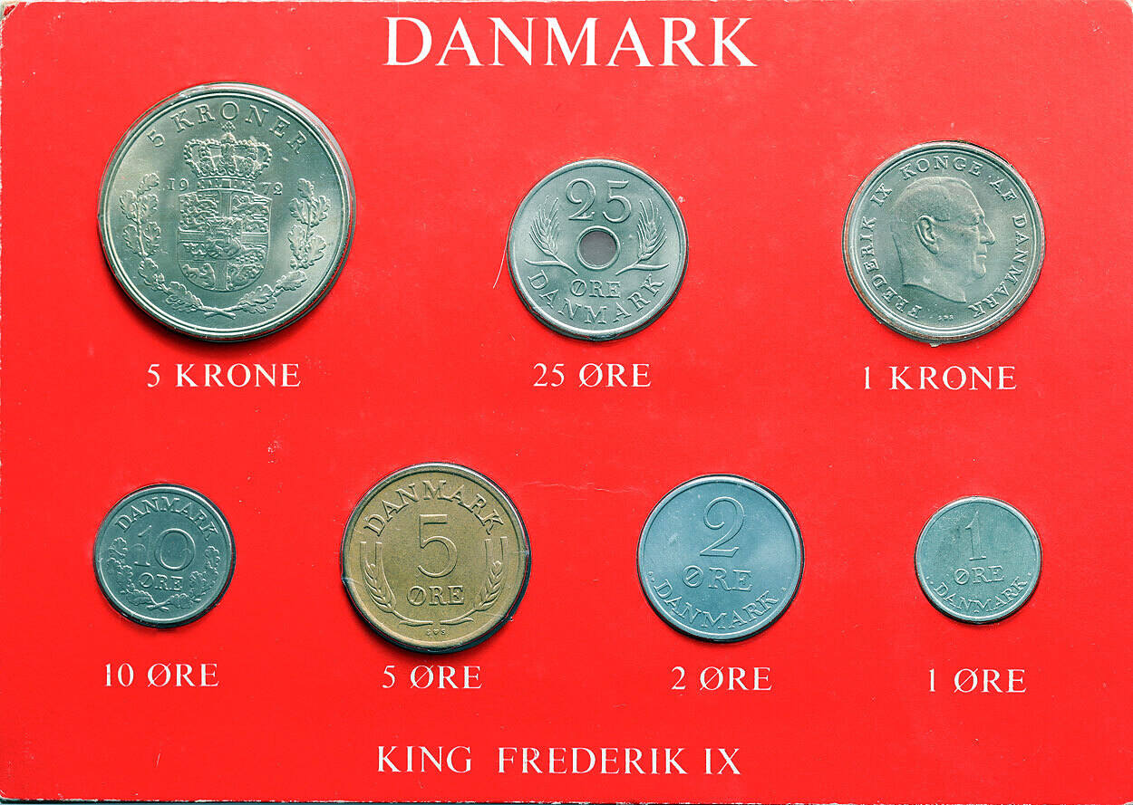 Denmark Mint Coin Set 1972 Frederik IX St | MA-Shops