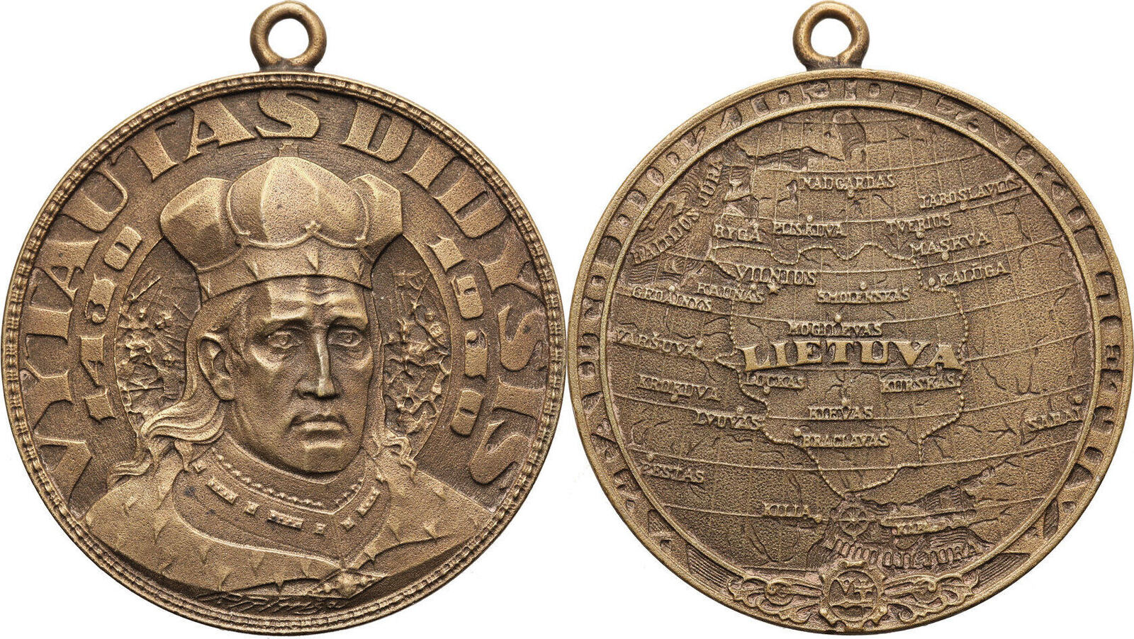 Lithuania Br Medal 1930 500th anniversary of the death of Vytautas vz ...