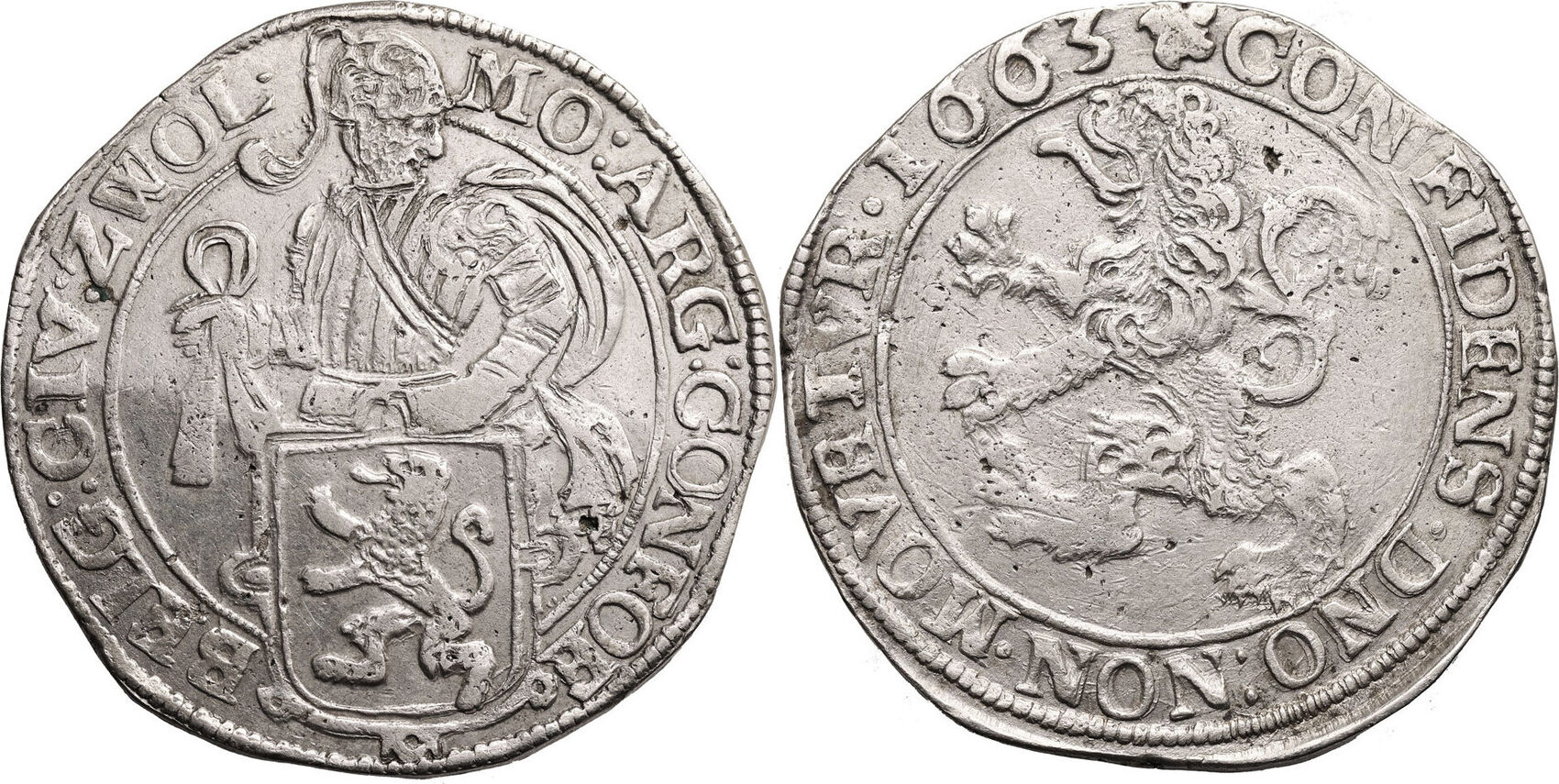 Netherlands, Zwolle Leeuwendaalder / Lion Daalder 1663 ss+/ss | MA-Shops
