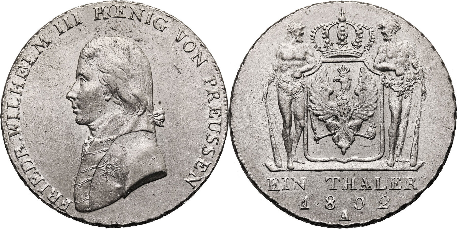 Brandenburg-Preussen Taler 1802 A Fryderyk Wilhelm III vz-St | MA-Shops