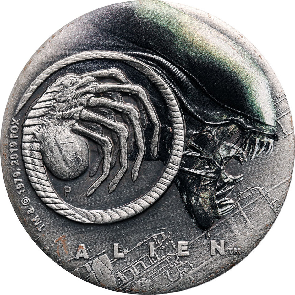 Tuvalu 2 Dollars 2019 Alien, 40th Anniversary St | MA-Shops
