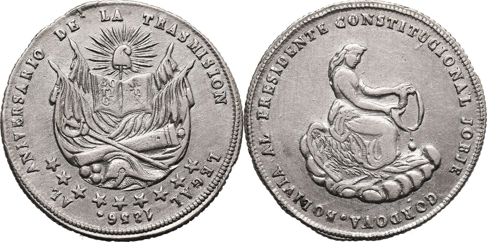 Bolivia 2 Soles 1856 ss-vz | MA-Shops