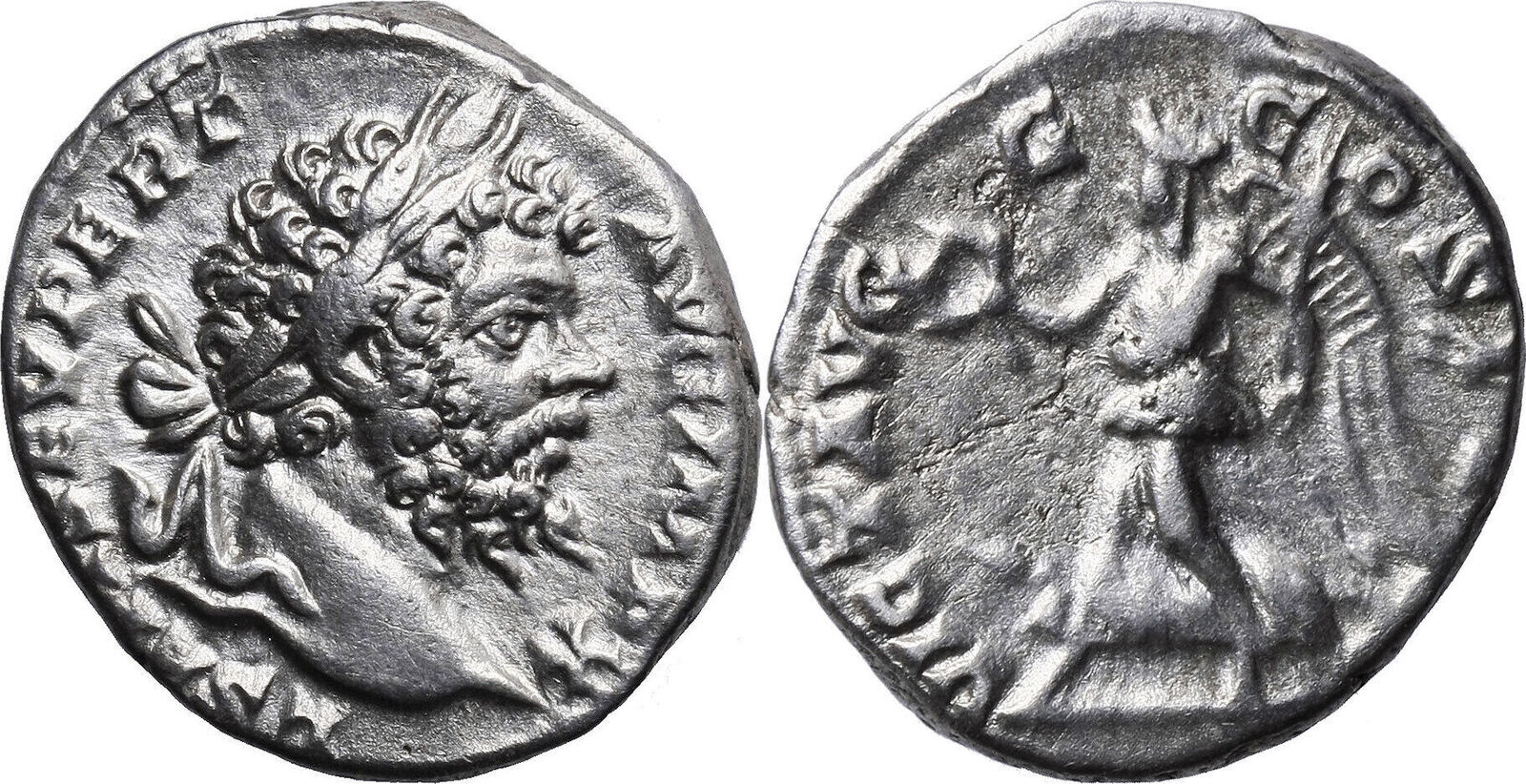 Roman Empire. Septimius Severus AR Denarius 197-198 AD fast schön ...