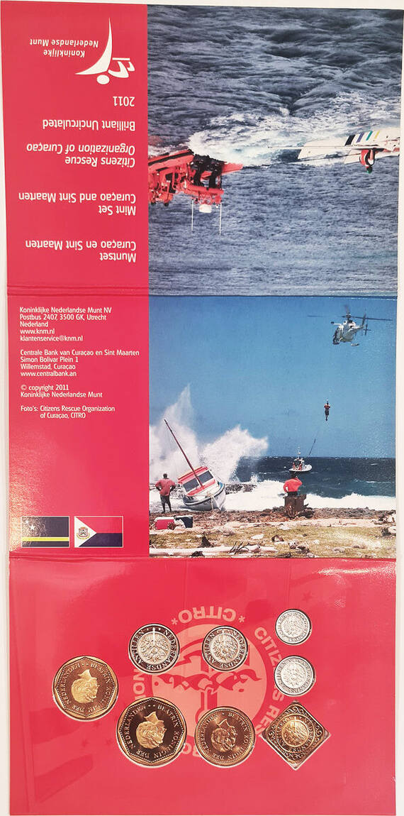 Netherlands Antilles Official annual mint set 2011 Curacao i Sint ...