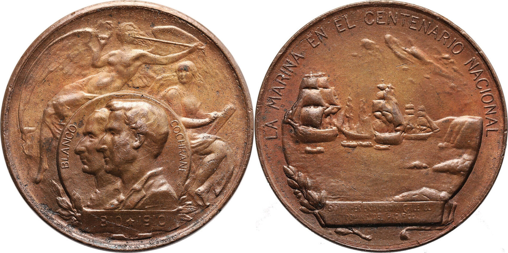 Chile Medal 1910 Cochrane and Blanco, the War of Independence vz | MA-Shops