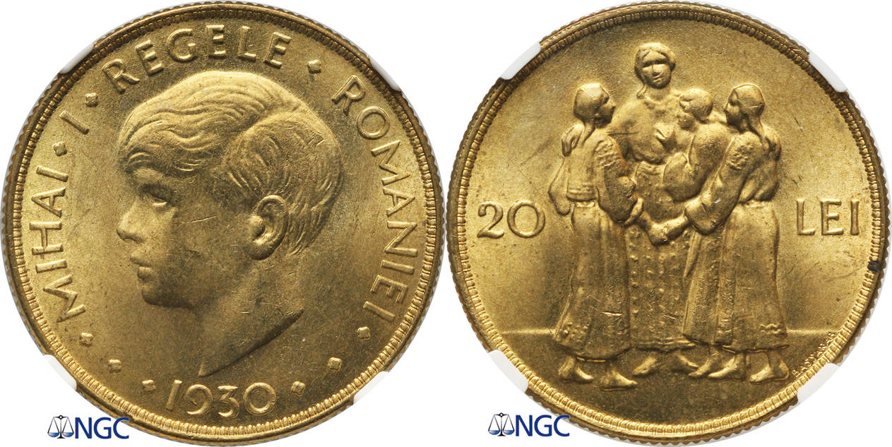 Romania 20 Lei 1930 London, PCGS MS 64 | MA-Shops