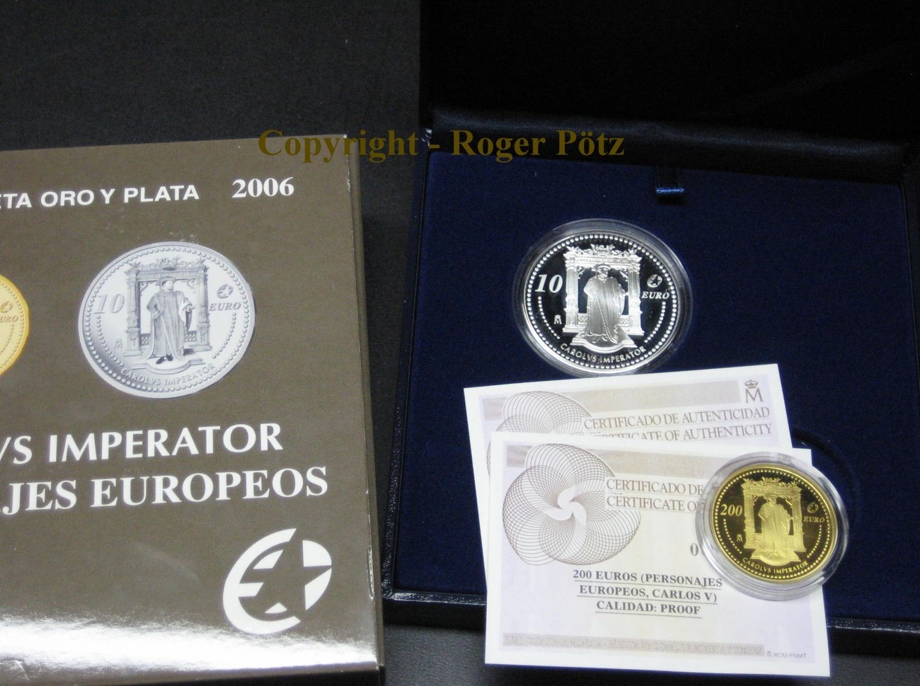 SPANIEN 210 Euro 2006 Kaiser Karl V. Gold und Silber PP polierte Platte ...