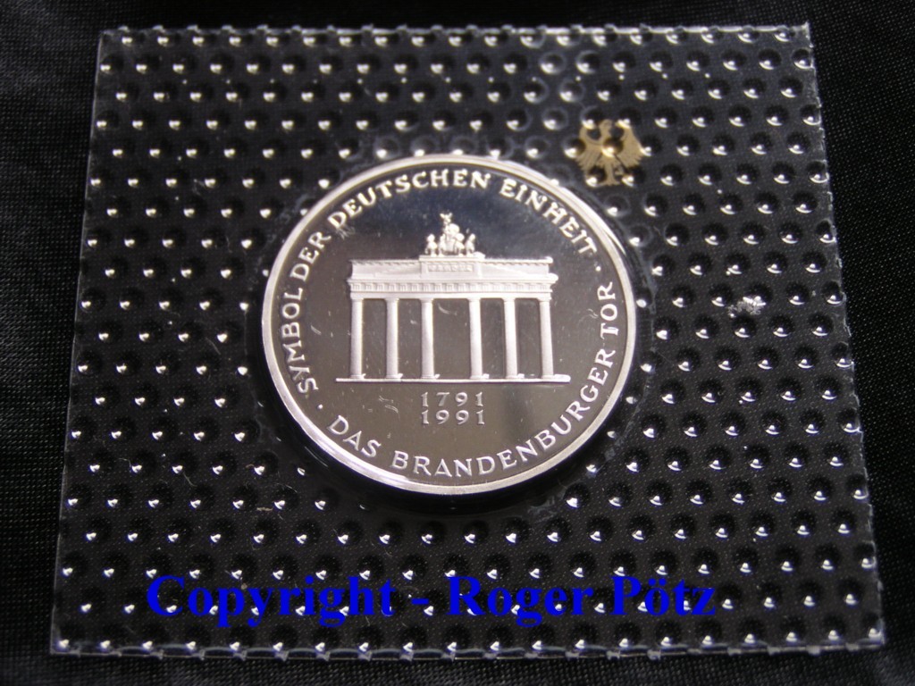DEUTSCHLAND 10 DM 1991 Silber PP 200 Jahre Brandenburger Tor OVP ...