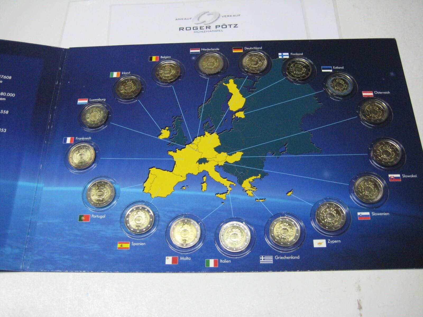 EU Gesamt 34 Euro 17 x 2 Euro 2012 Bargeld 10 Jahre im ...