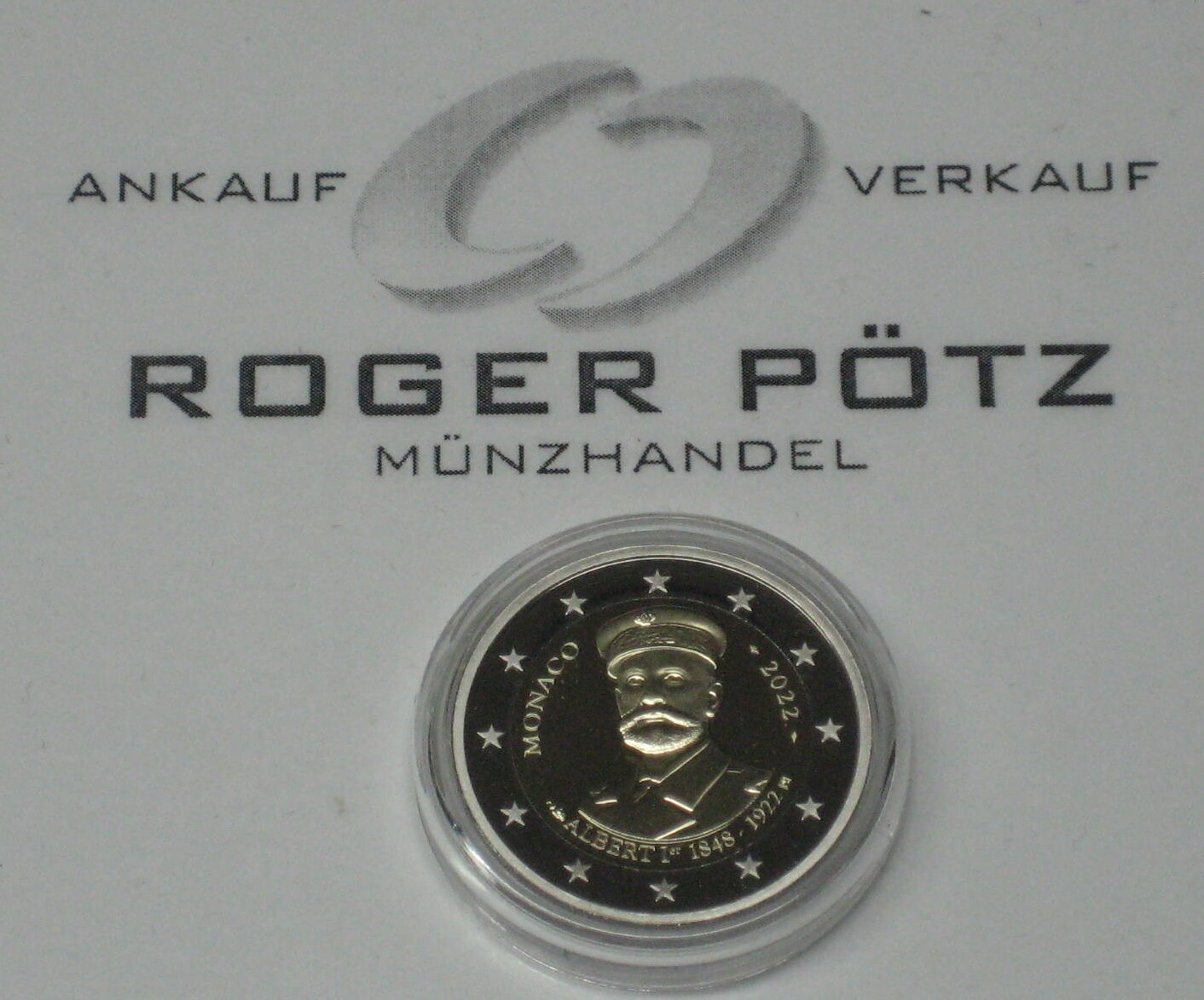 2 Euro 2022 Monaco Albert I polierte Platte ( PP ) | MA-Shops