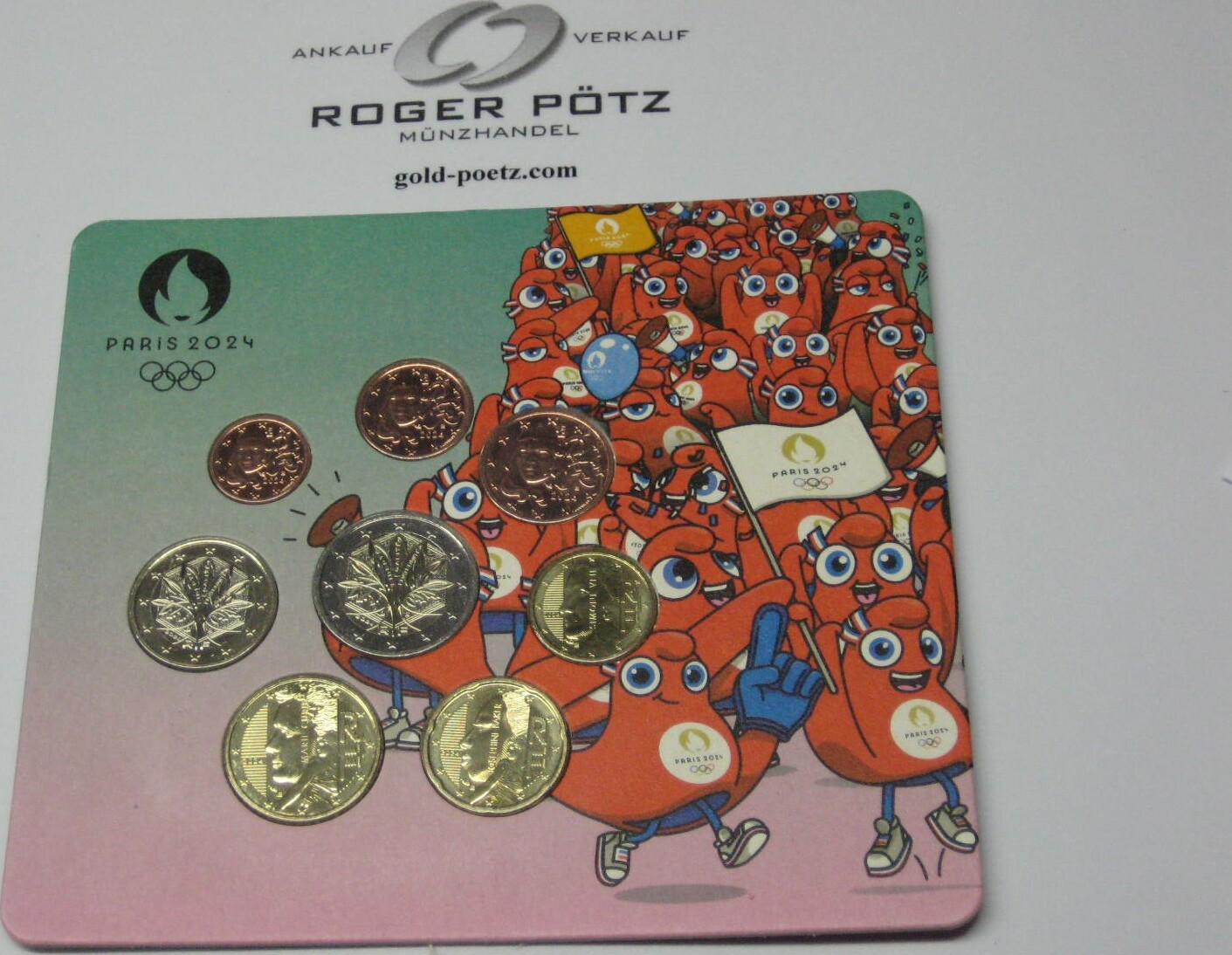 FRANKREICH 15,52 Euro 4 x 3,88 Euro 2024 Minisets Olympiade Paris bitte ...