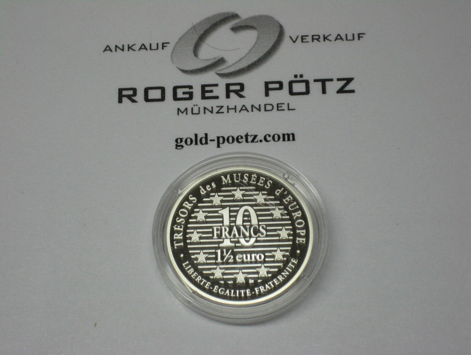 FRANKREICH 10 Francs ( 1,50 Euro ) 10 FF 1997 Gustav Klimt Silber PP 1,50 Euro PP ( proof ) | MA ...