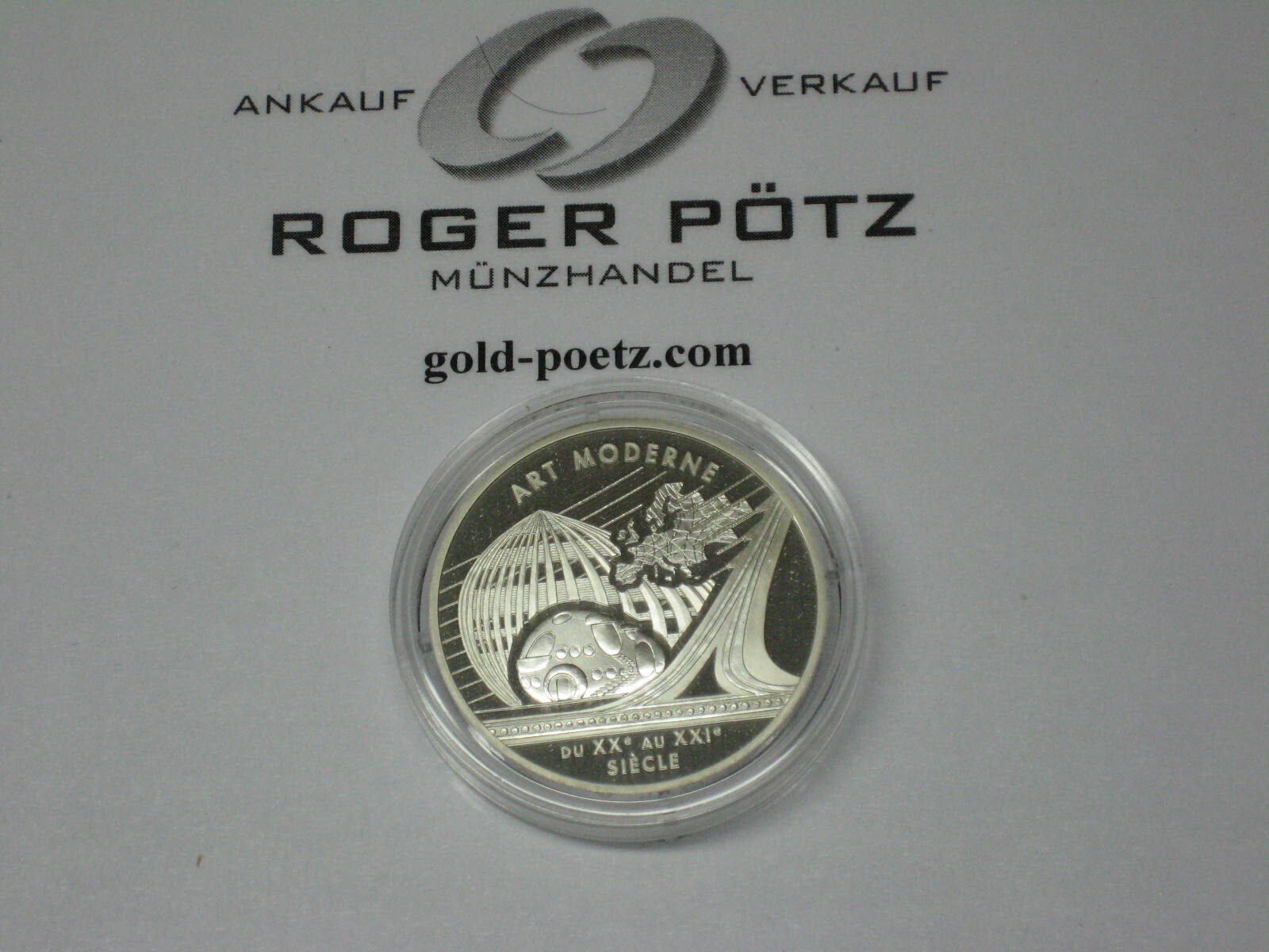 FRANKREICH 6,55957 Francs 6,55957 FF 2000 Moderne Kunst Silber PP PP ...