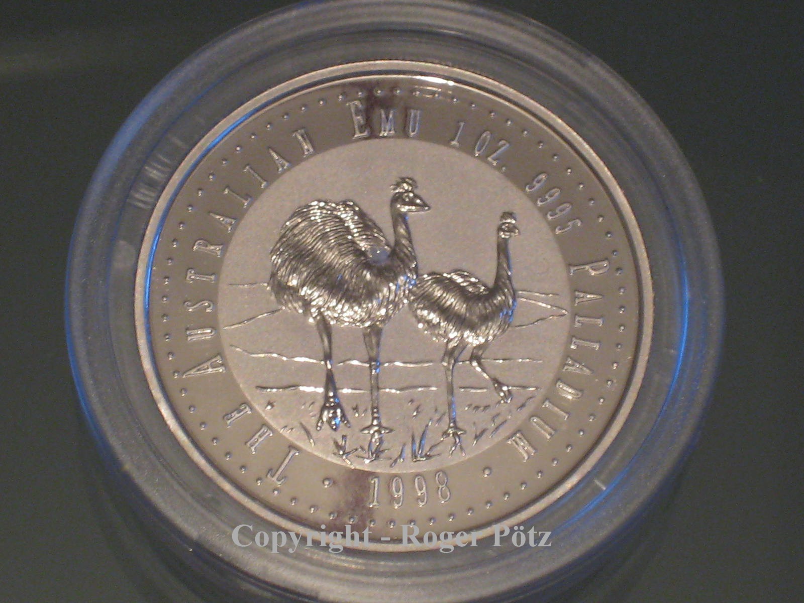 Australien 40 Dollars 1998 EMU Palladium PP 3. Ausgabe - sehr selten ...