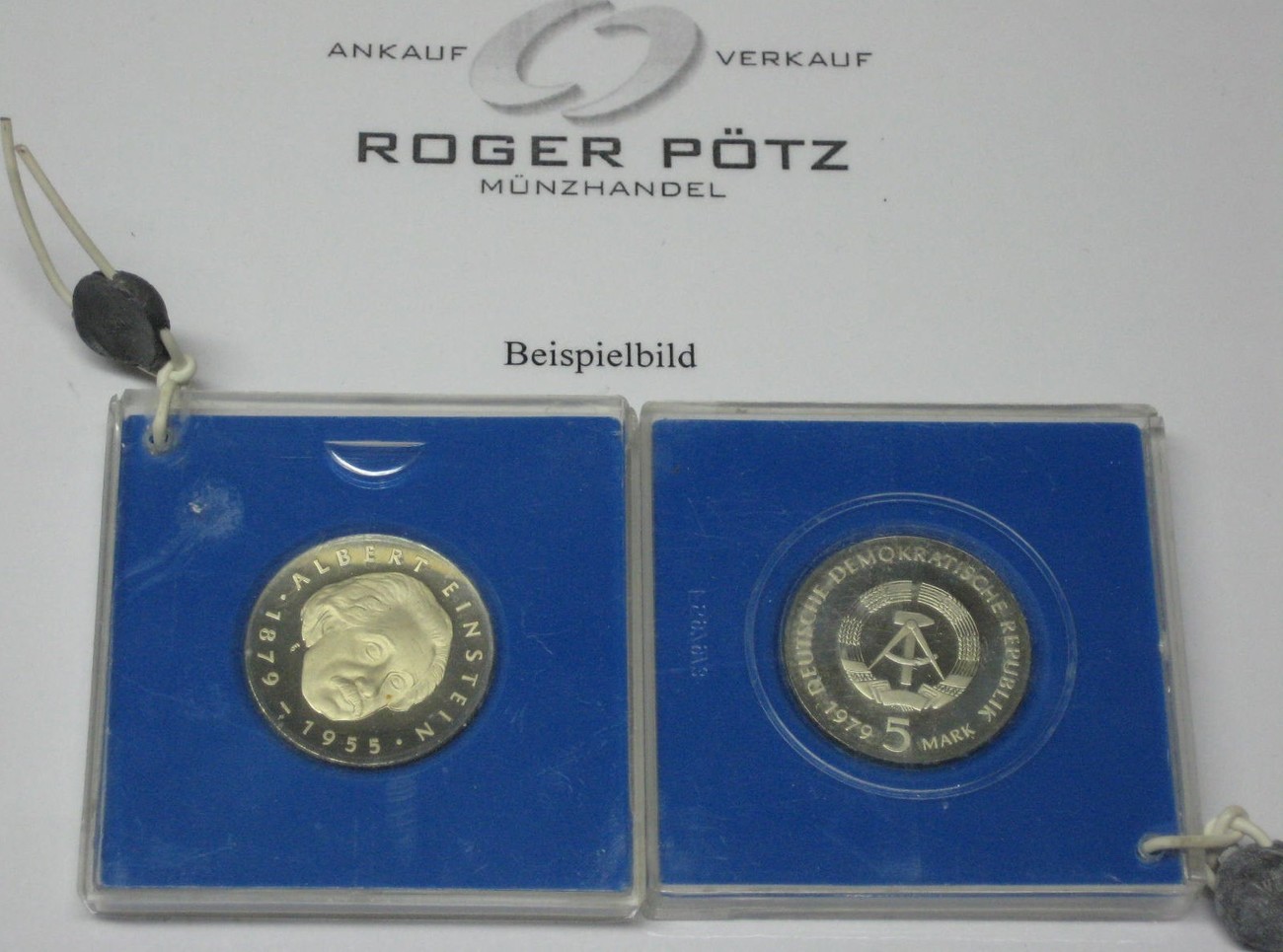 5 M 1979 Albert Einstein PP originalverplombt PP ( polierte Platte ...