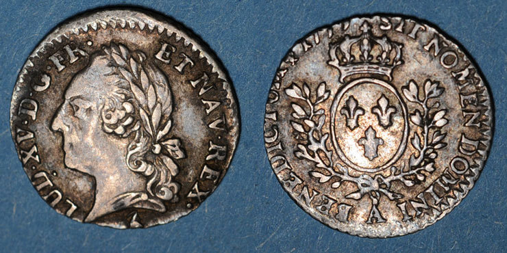 FRANZÖSISCHE KÖNIGLICHE MÜNZEN 6 sols 1779 A Louis XVI (1774-1793). à ...