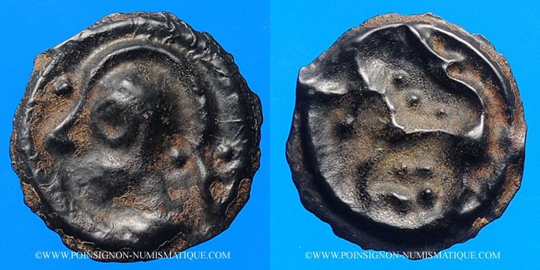 KELTISCHE MÜNZEN Sénones. Région de Sens. Potin, 1er siècle AC ss+ | MA ...