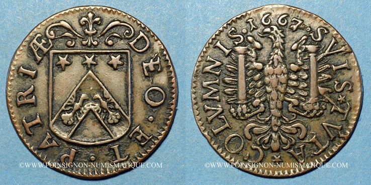 MARKEN - JETONS (RECHENPFENNIGE) 1667 Franche-Comté. Besançon. Co ...