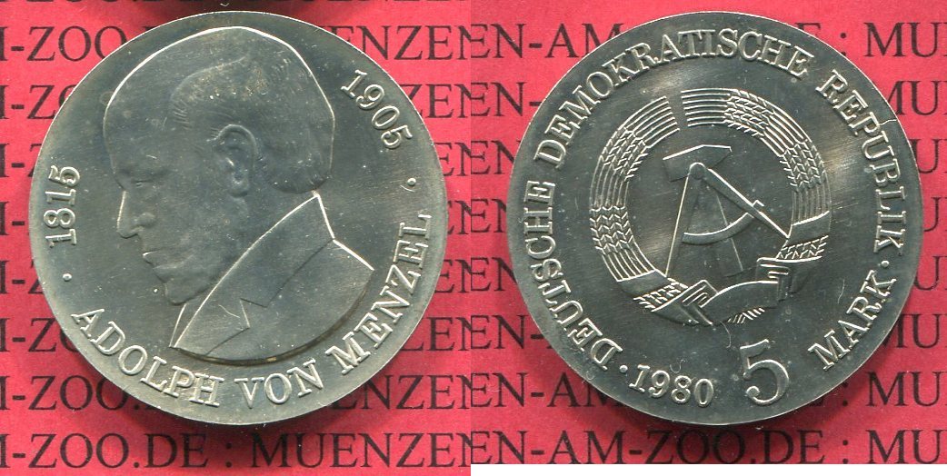 DDR GDR Eastern Germany 5 Mark Gedenkmünze Commemorative Coin DDR 5 ...