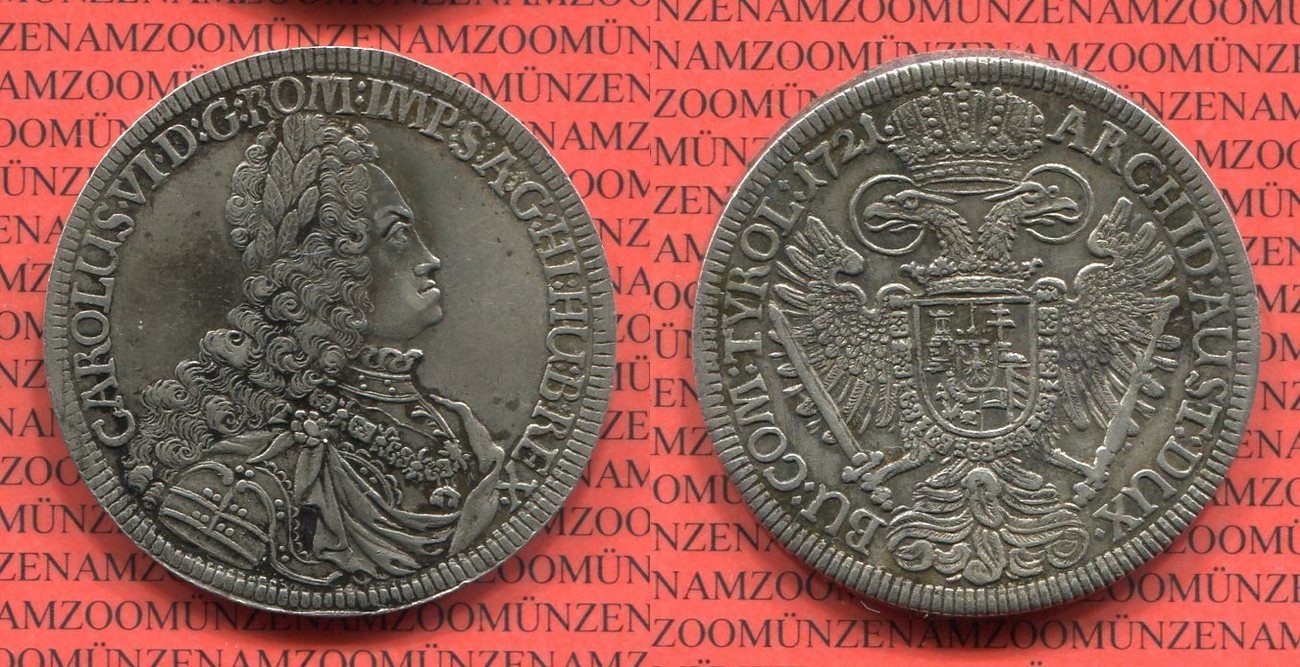 Österreich Haus Habsburg RDR Taler Österreich 1721 Karl VI. ss-vz | MA ...