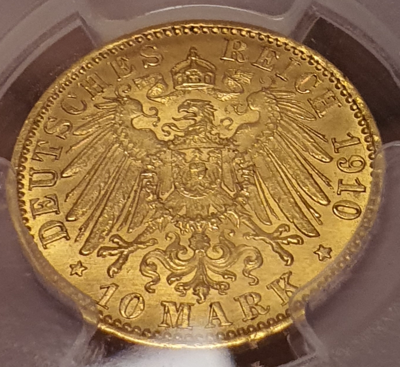Lubeck Lübeck 10 Mark 1910-A Kursmünze Stadtwappen PCGS MS 66 Stgl. | MA-Shops