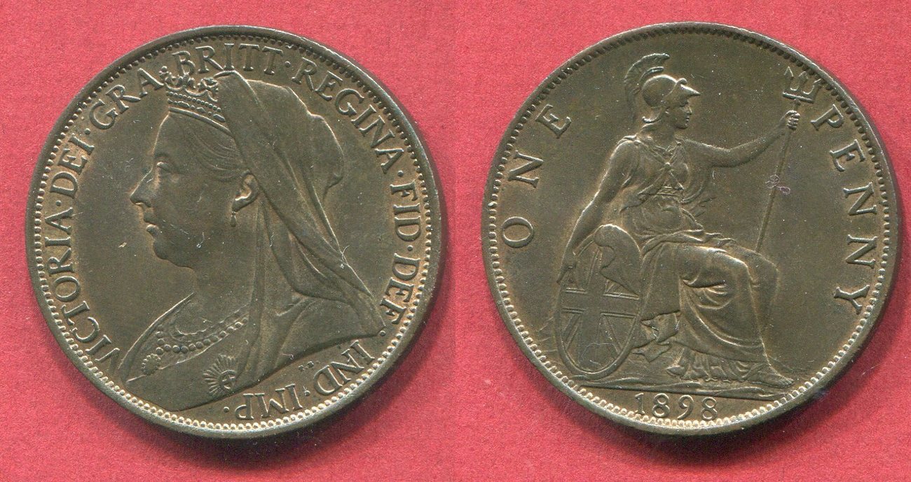 England Großbritannien UK 1 Penny 1898 Queen Victoria vz tönung | MA-Shops