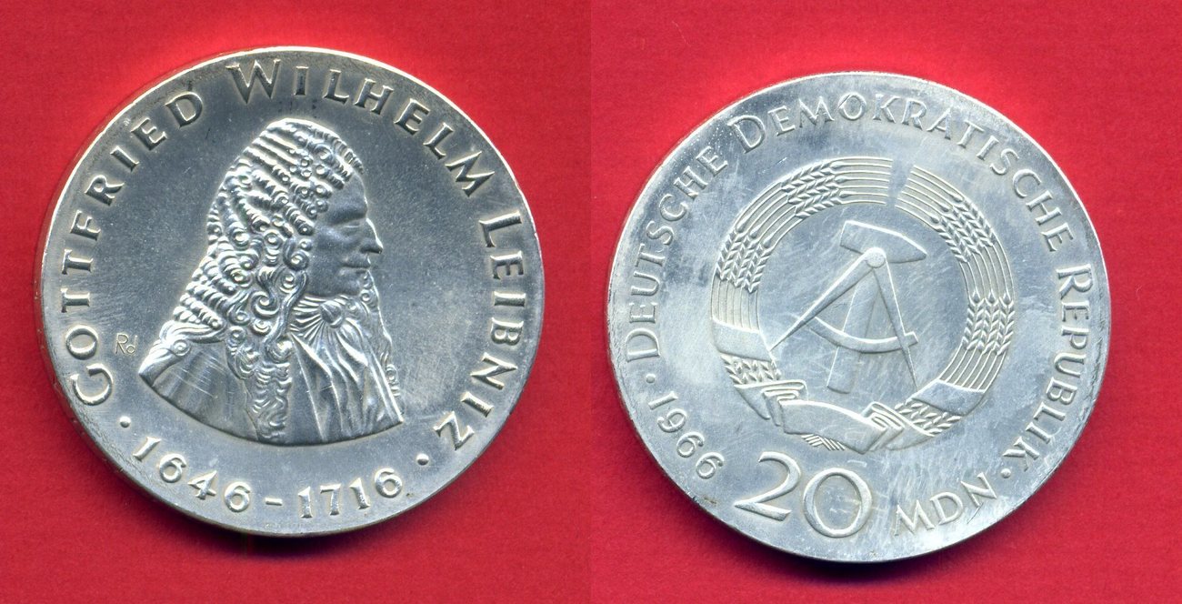 Deutsche Demokratische Republik 20 Mark 1966 DDR GDR Gedenkmuenze 250 ...