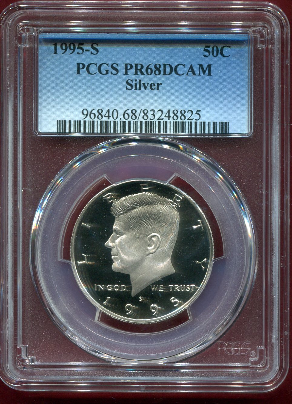 The United States of America USA 50C 1995-S Kennedy Jahrgang Key date ...