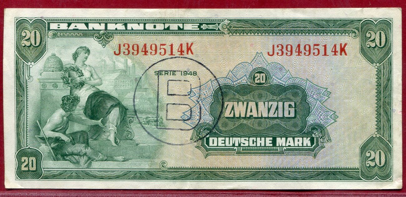 Bundesrepublik Deutschland Berlin 20 DM Deutsche Mark 1948 ...