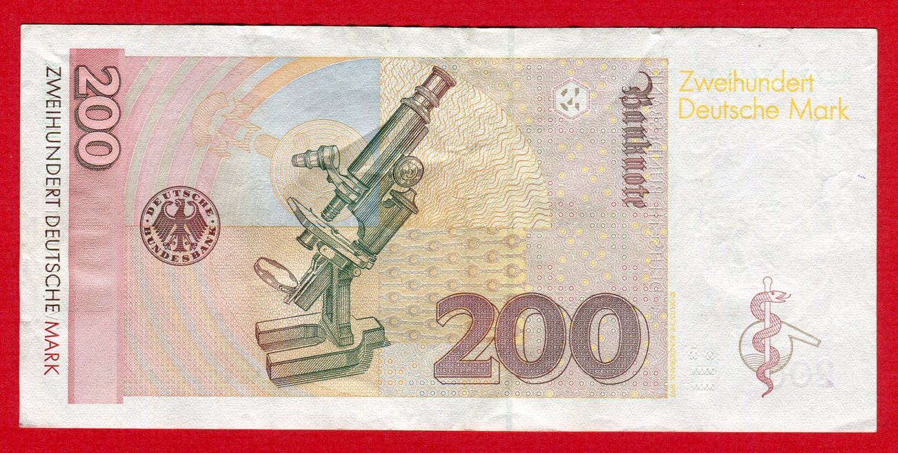 BRD,Deutsche Bundesbank 200 DM Deutsche Mark 1996 AK K Paul Ehrlich ...