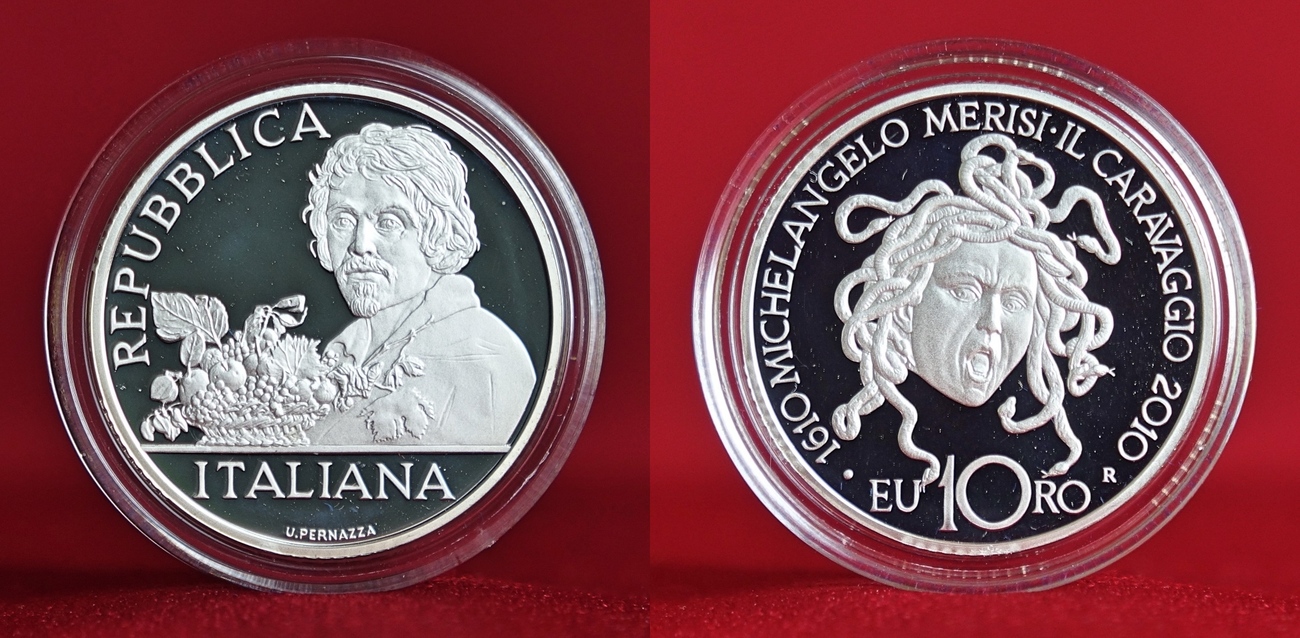 Italien 10 Euro Silber 2010 400. Todestag Caravaggio (1610-2010 ...