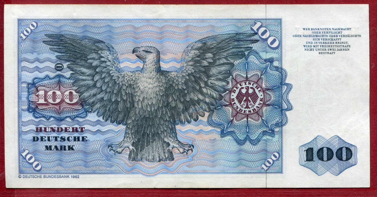 BRD, Deutsche Bundesbank Deutschland 100 DM Deutsche Mark 1980 Banknote ...