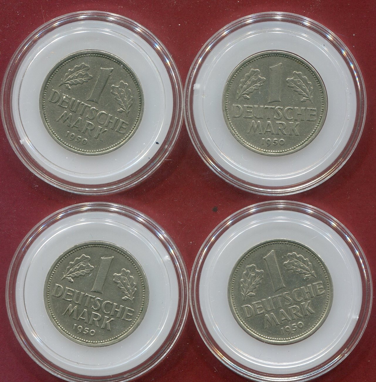 Bundesrepublik Deutschland FRG 1 DM Gold - Mark, Satz, A,D,F,G,J Kompl ...