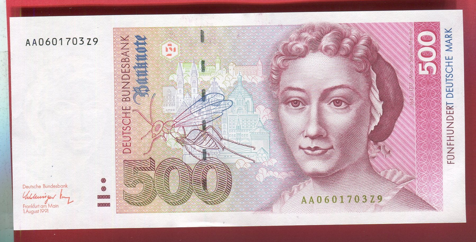 Bundesrepublik Deutschland, FRG, Germany 500 DM Deutsche Mark BRD 1991 ...