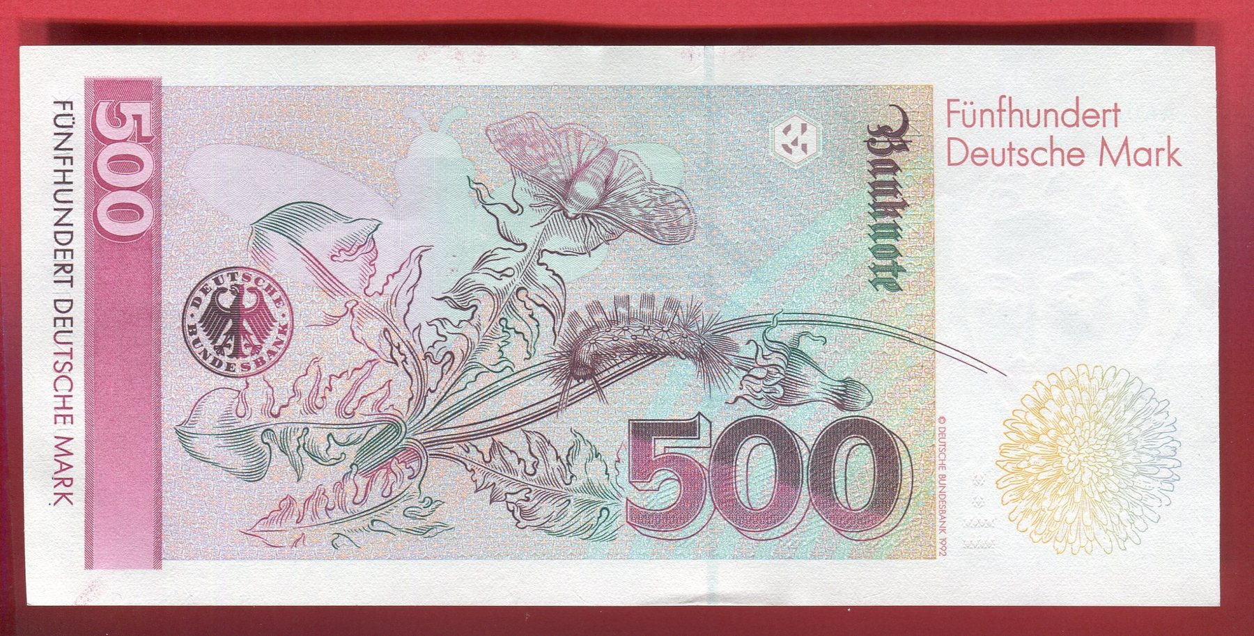 Bundesrepublik Deutschland, FRG, Germany 500 DM Deutsche Mark BRD 1991 ...