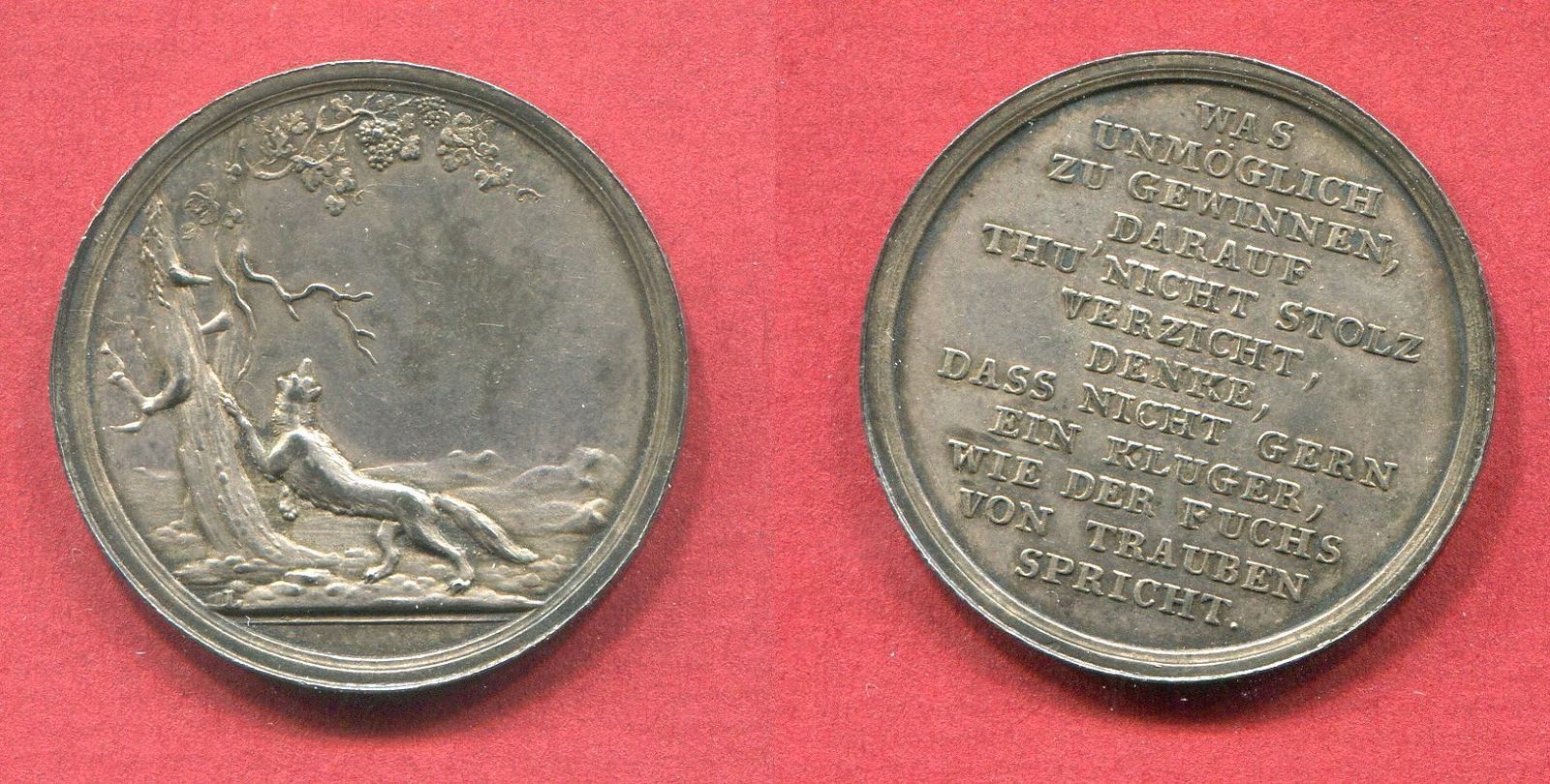 Germany Deutschland Whistmarke ca. 1800 Fabel Reinicke Fuchs v. Loos vz ...
