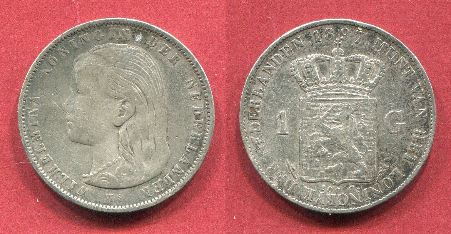 Niederlande 1 Gulden 1897 Silberm nze K nigin Wilhelmina Ss Leicht niederlande-1-gulden-1897-silberm-nze-k-nigin-wilhelmina-ss-leicht