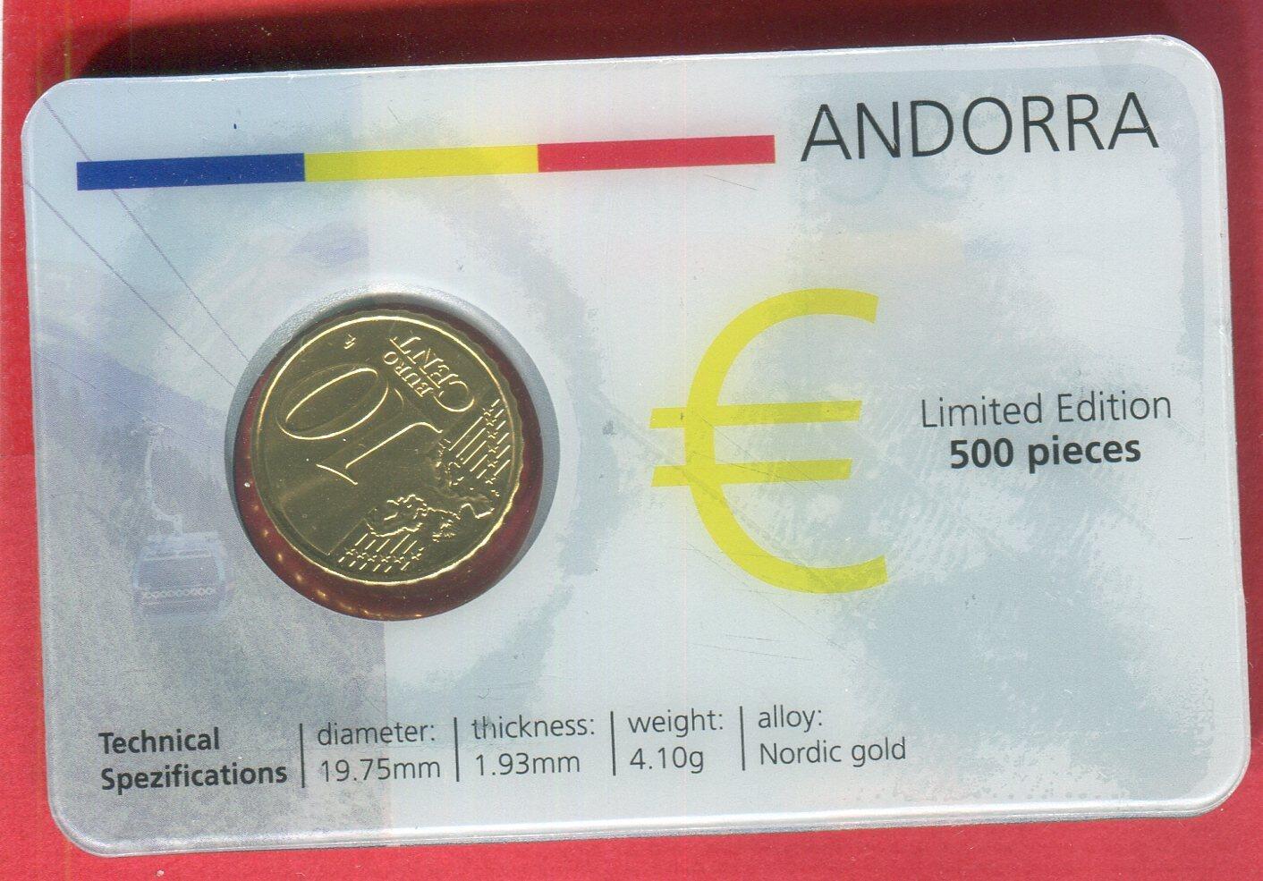 Andorra 10 Cent 2014 Kursmünze - Limited Edition 500 pieces Prfr in ...